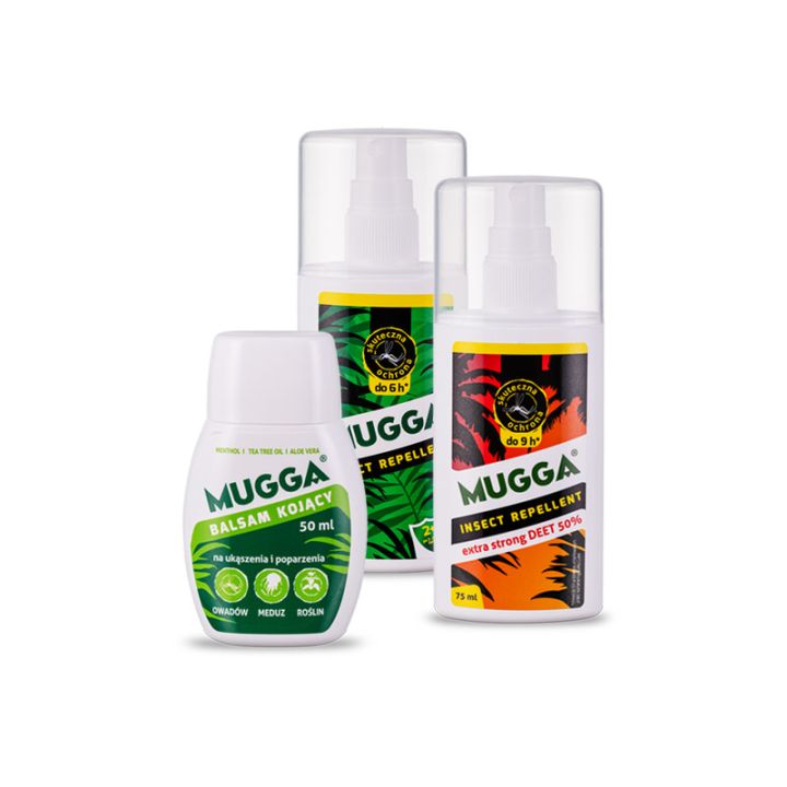 MUGGA DLA RODZINY STRONG 50% DEET+ 9,5% DEET+BALSAM - Mugga Online